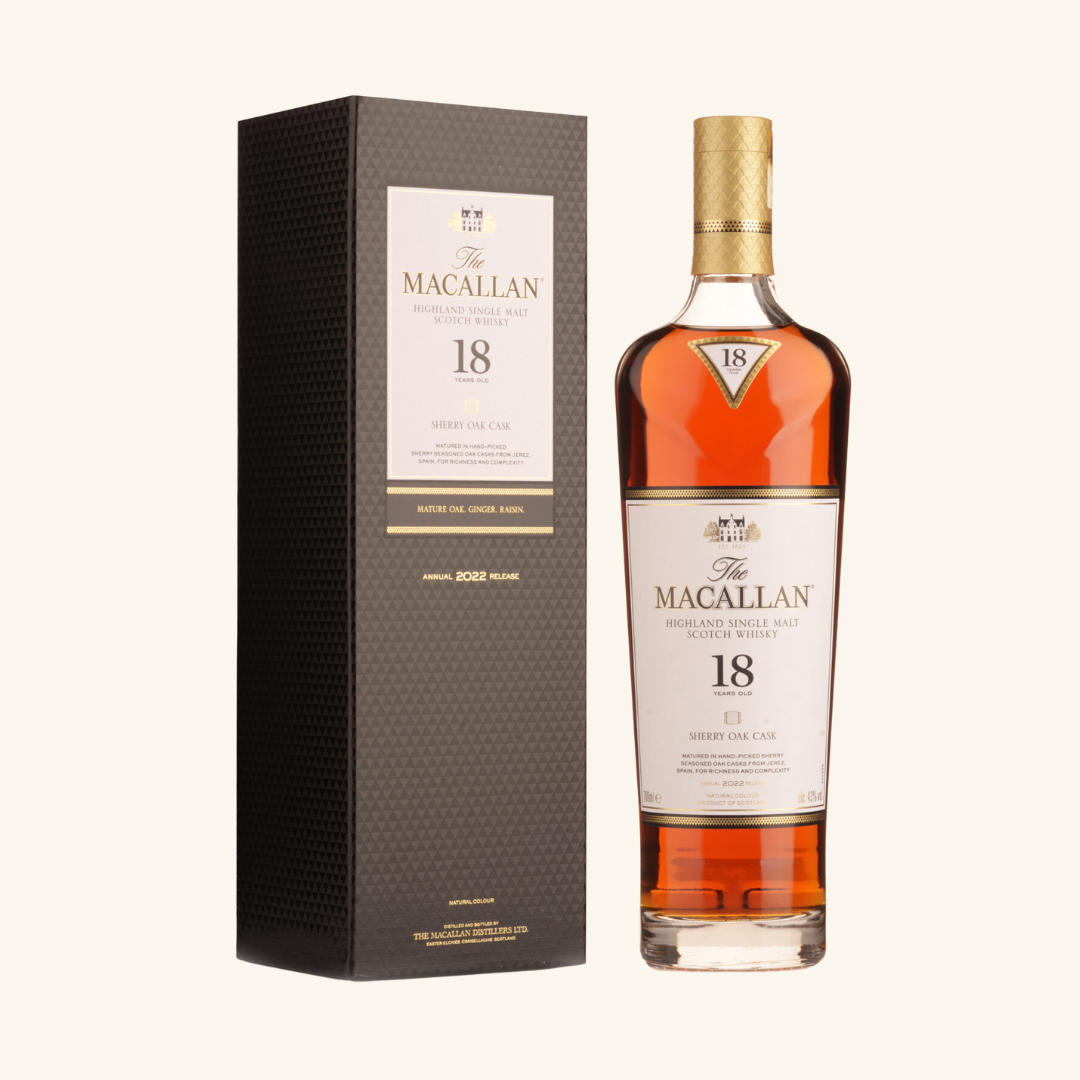 The Macallan Sherry Oak Cask 18 Year Old Single Malt Scotch Whisky the-macallan-sherry-oak-cask-18-year-old-single-malt-scotch-whisky